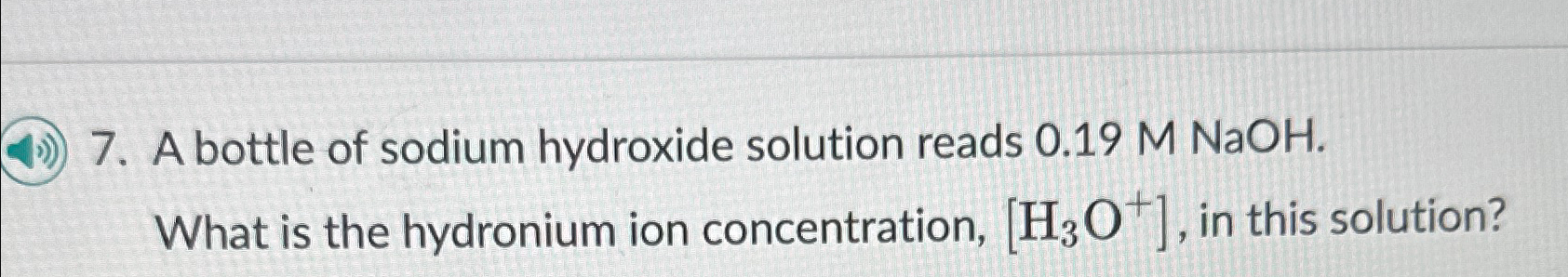 Solved A bottle of sodium hydroxide solution reads | Chegg.com
