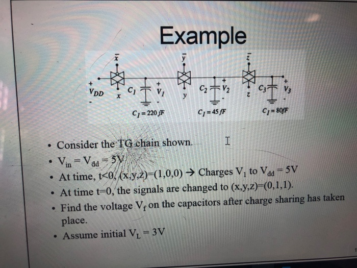 For a TG circuit shown in class with 3 TG's (lecture | Chegg.com