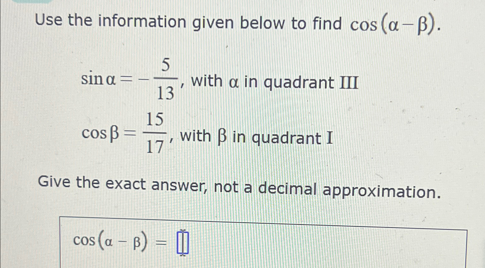 Solved Use the information given below to find | Chegg.com