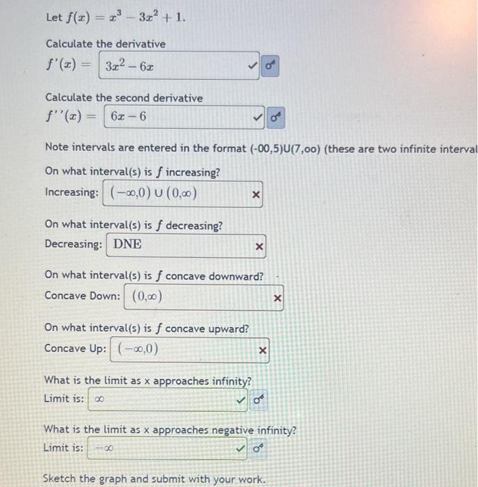 Solved Let f(x)=x3−3x2+1. Calculate the derivative f′(x)= | Chegg.com Solved Let f(x)=x3−3x2+1. Calculate the derivative f′(x)= | Chegg.com