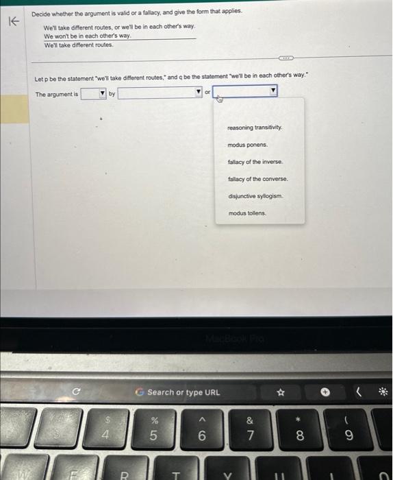Solved Decide whether the argument is valid or a fallacy, | Chegg.com