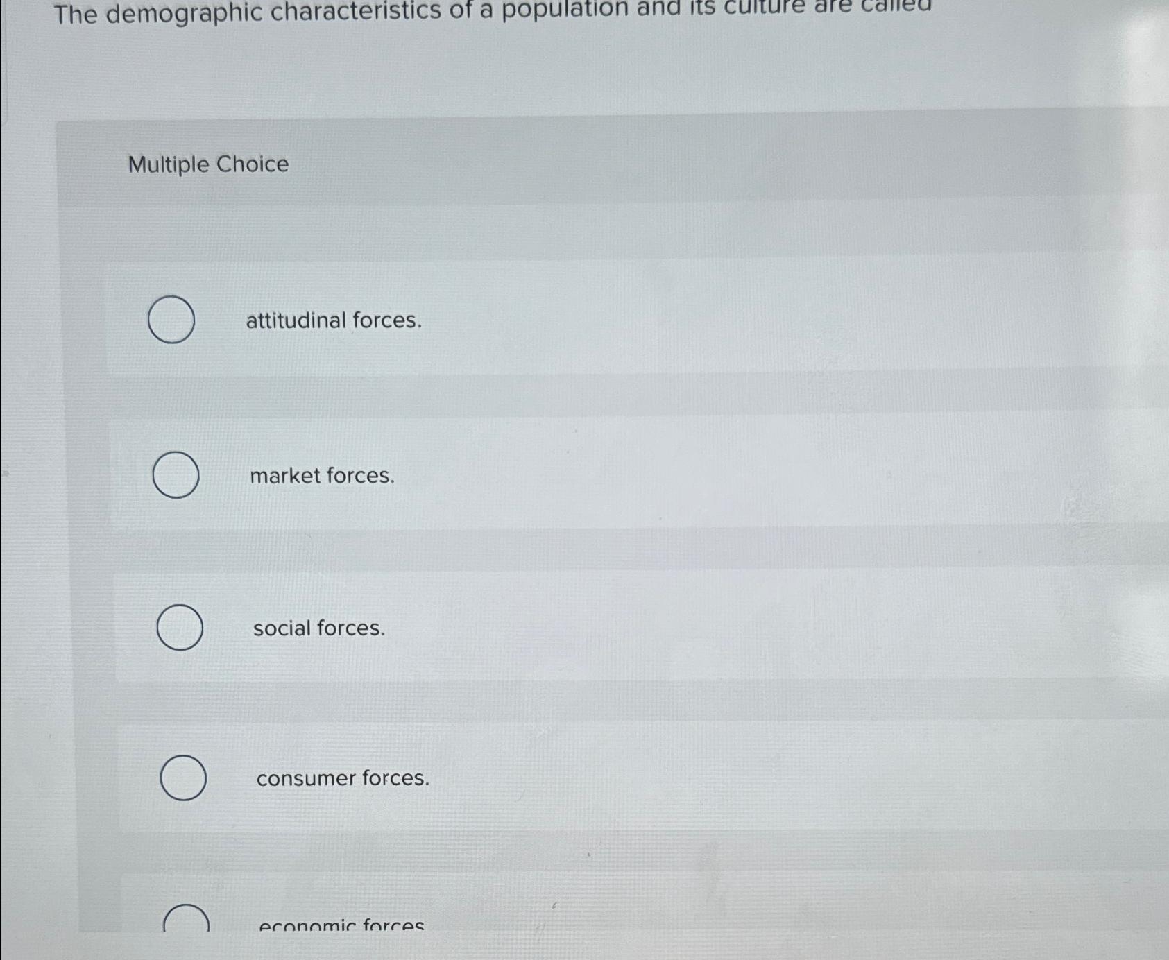 Solved The demographic characteristics of a population and | Chegg.com