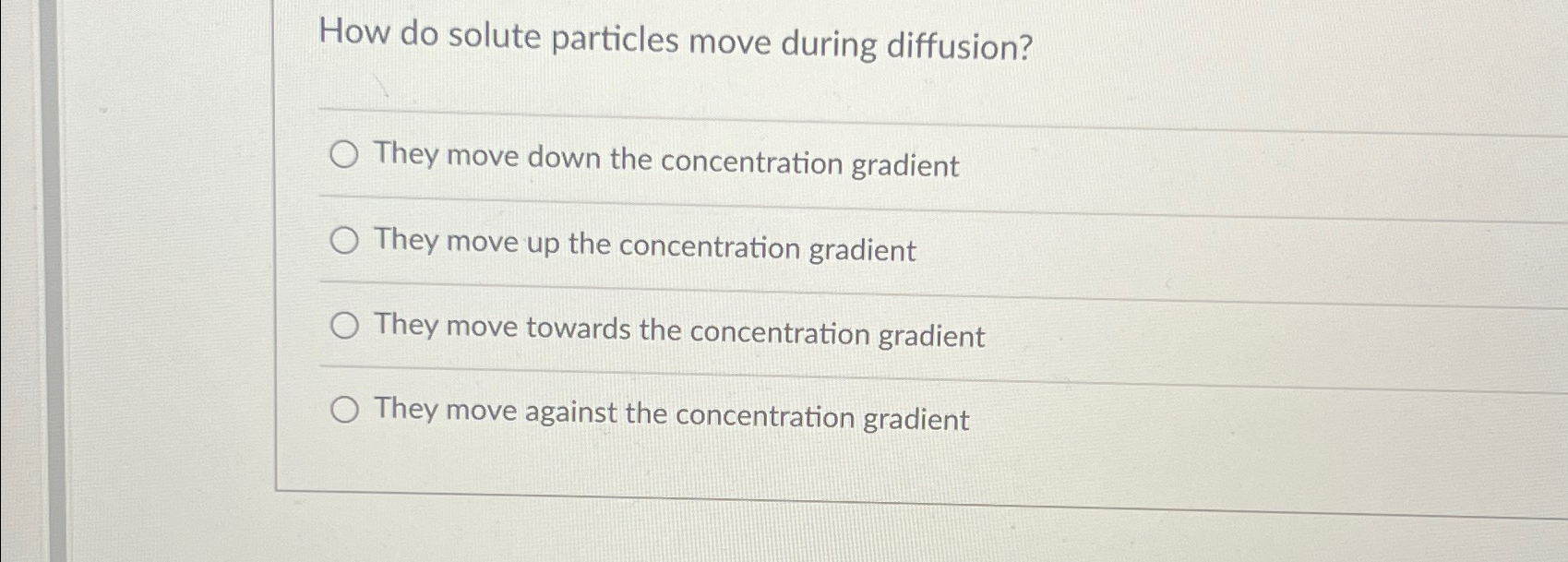 Solved How do solute particles move during diffusion?They | Chegg.com