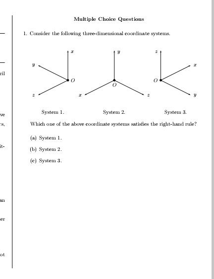 Solved Multiple Choice QuestionsConsider the following | Chegg.com