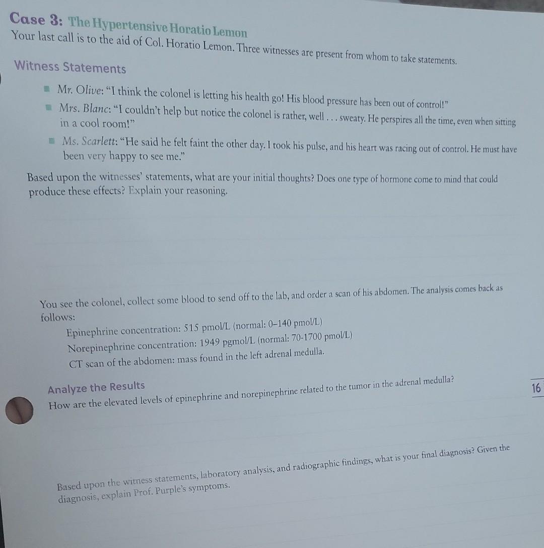 Solved concentration of the hormone in the blood decreases → | Chegg.com