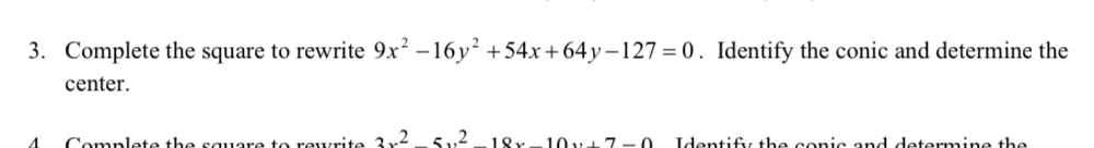 Solved Complete the square to rewrite | Chegg.com