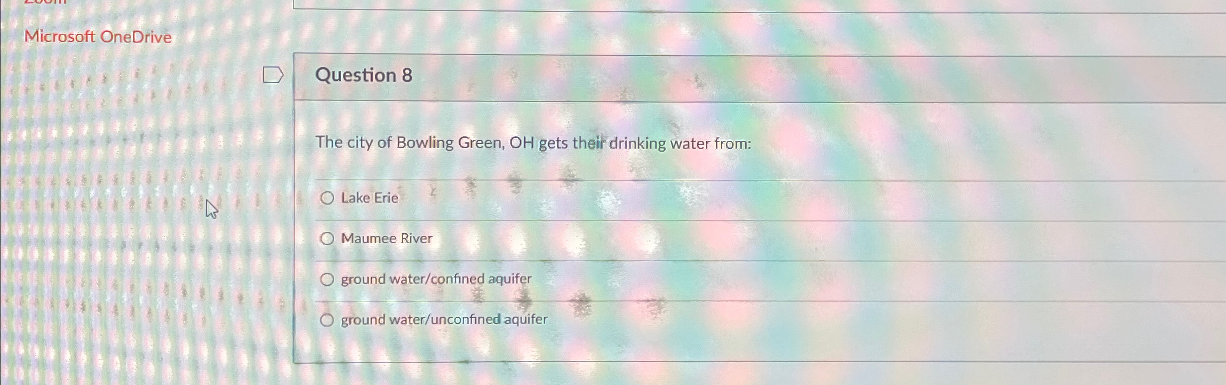Solved Microsoft OneDriveQuestion 8The city of Bowling | Chegg.com