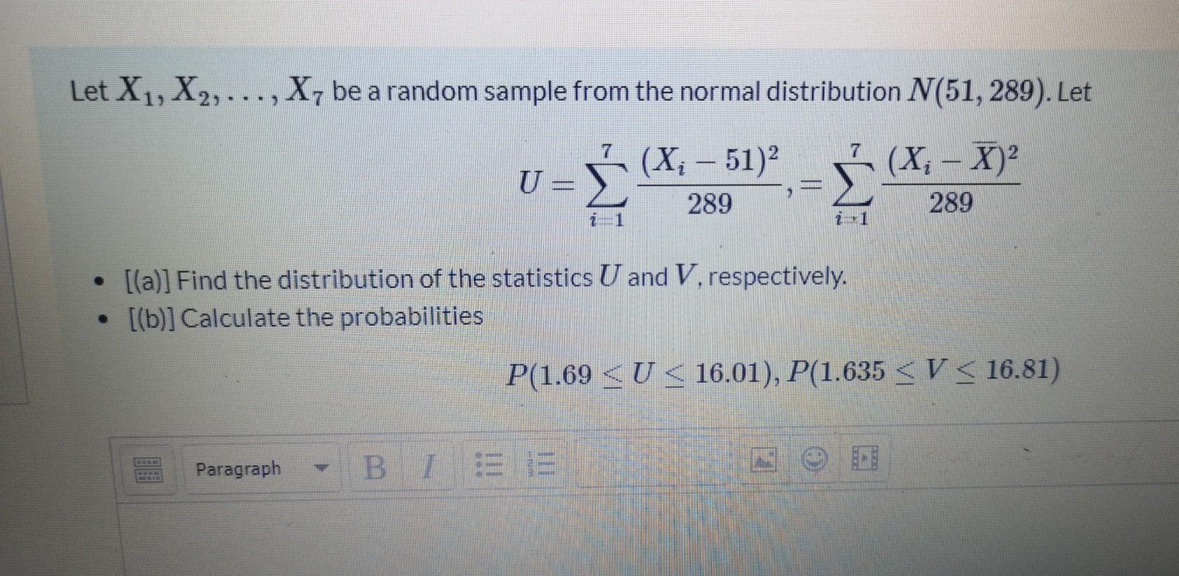 Solved Let X1, X2,..., X, be a random sample from the normal | Chegg.com