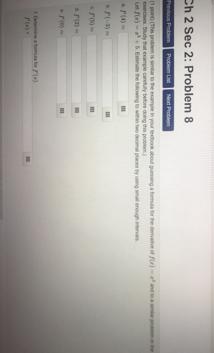 Solved Ch 2 Sec 2: Problem 8 Previous Problem Problem List | Chegg.com
