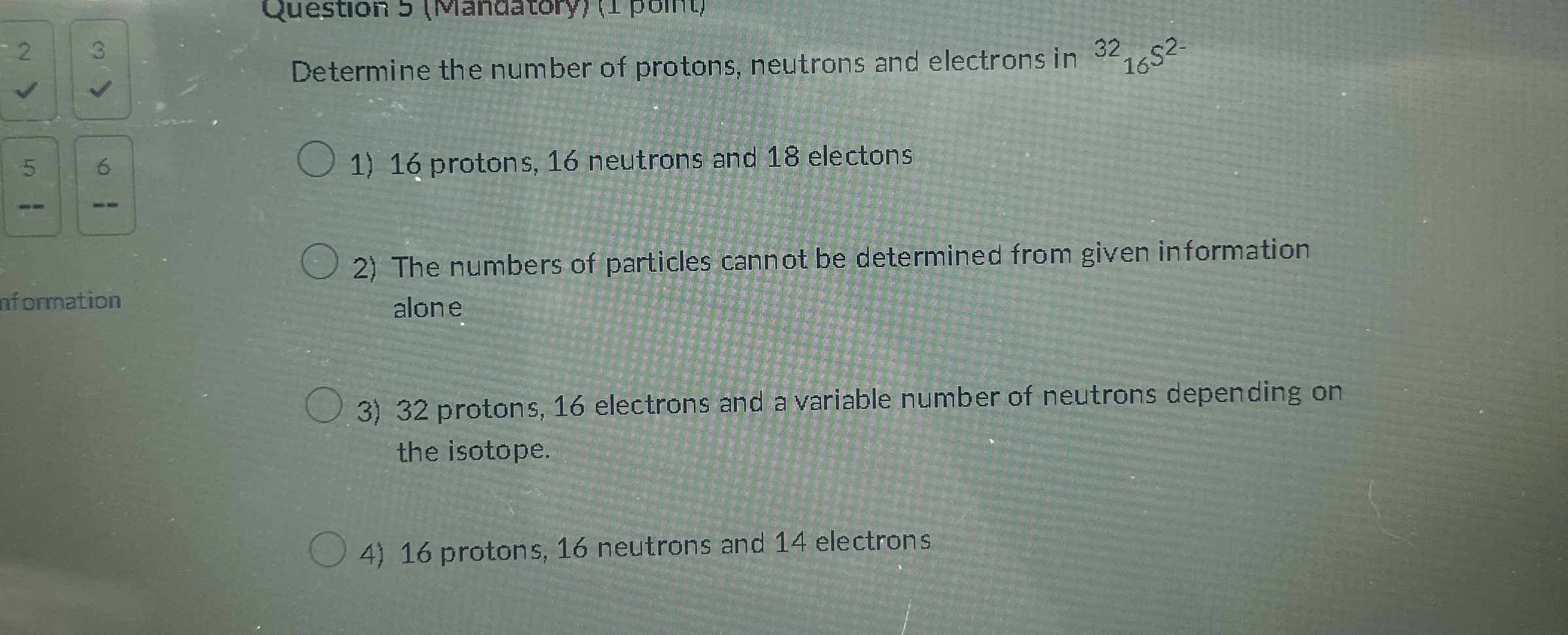 Solved Determine the number of protons, neutrons and | Chegg.com