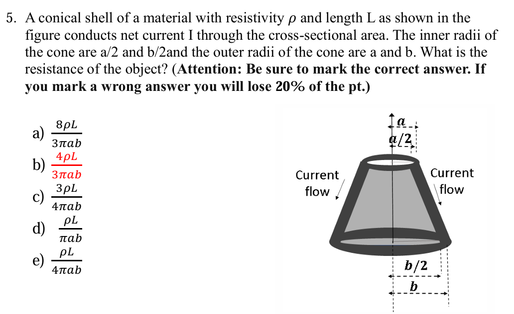 Solved can you solve and expain, thank you.A conical shell | Chegg.com