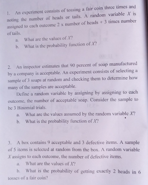 Solved An experiment consists of tossing a fair coin three | Chegg.com