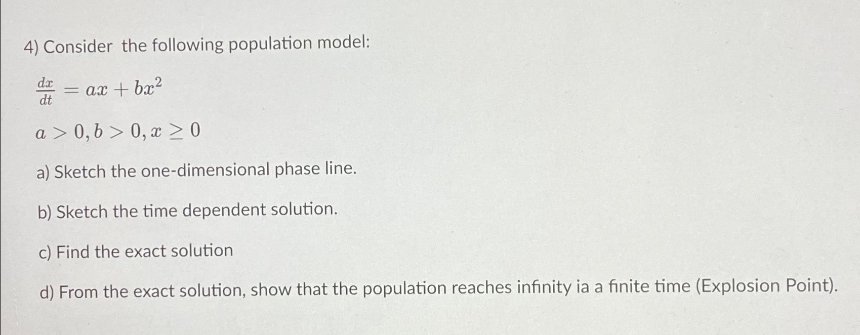 Solved Consider the following population | Chegg.com