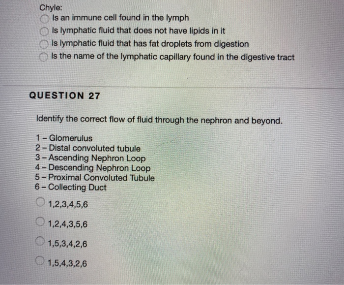 Solved Chyle: Is an immune cell found in the lymph Is | Chegg.com