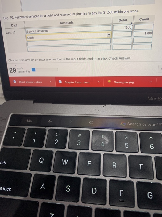 Solved Sep. 10: Performed services for a hotel and received | Chegg.com