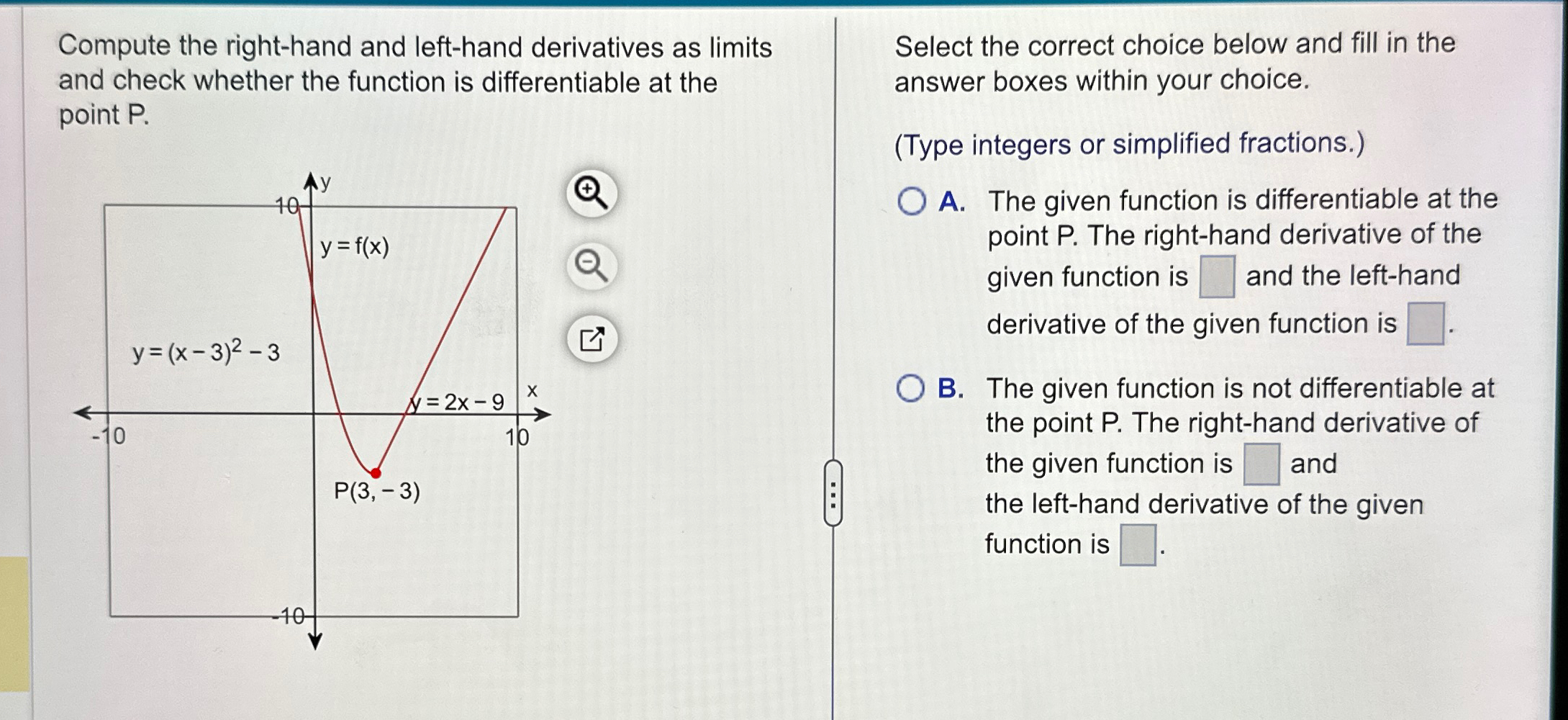 Compute the right-hand and left-hand derivatives as | Chegg.com