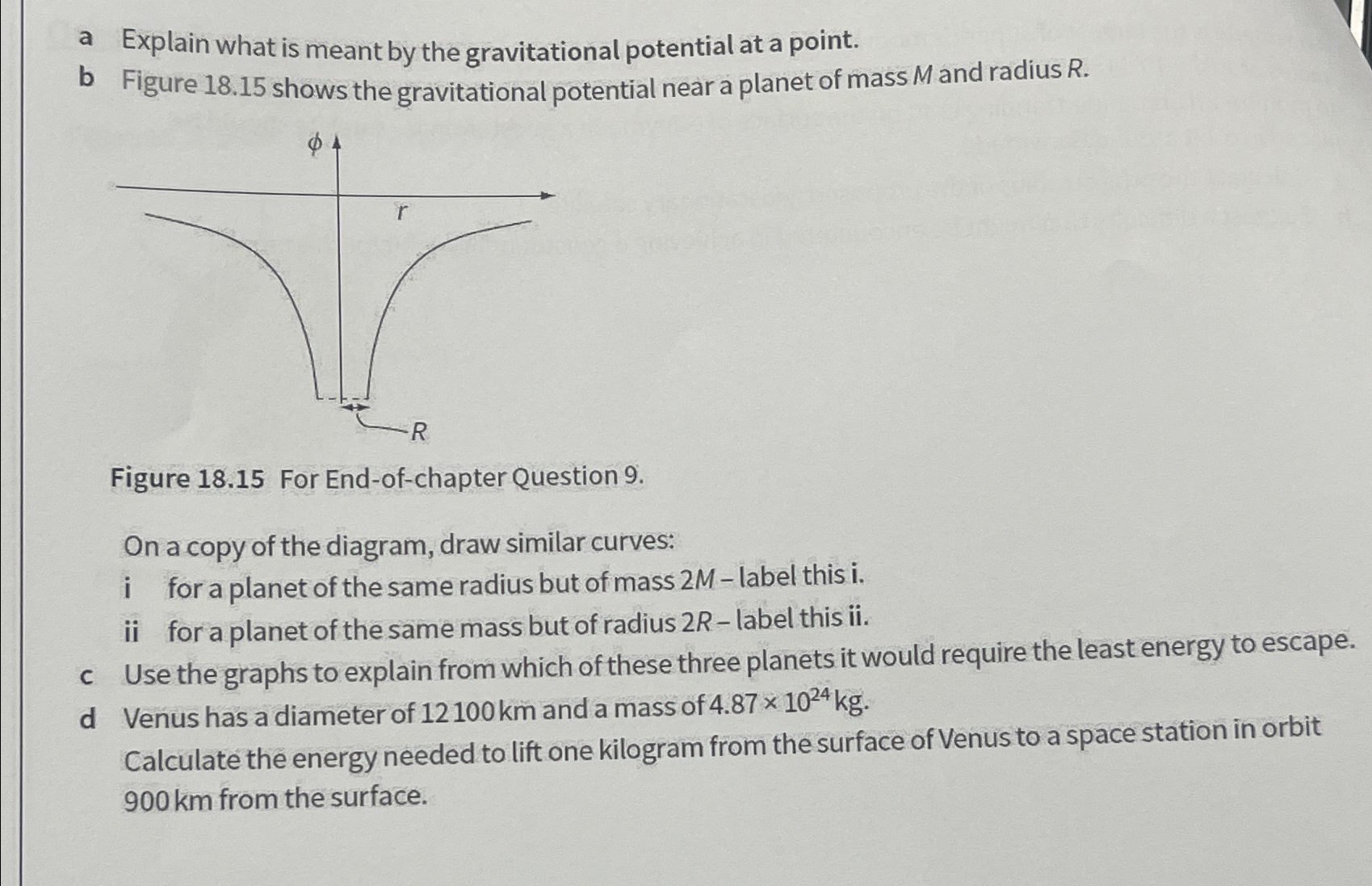 Solved a Explain what is meant by the gravitational | Chegg.com