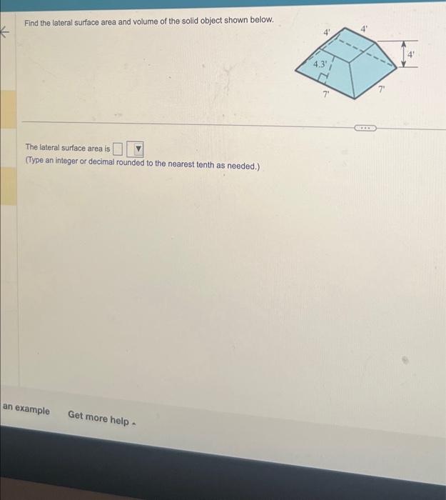 Solved Find the lateral surface area and volume of the solid | Chegg.com