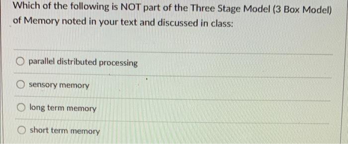 Solved Iconic memory is to as echoic memory is to O hepatic | Chegg.com