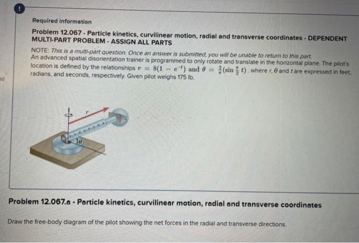 Solved Required information Problem 12.067 - Particle | Chegg.com