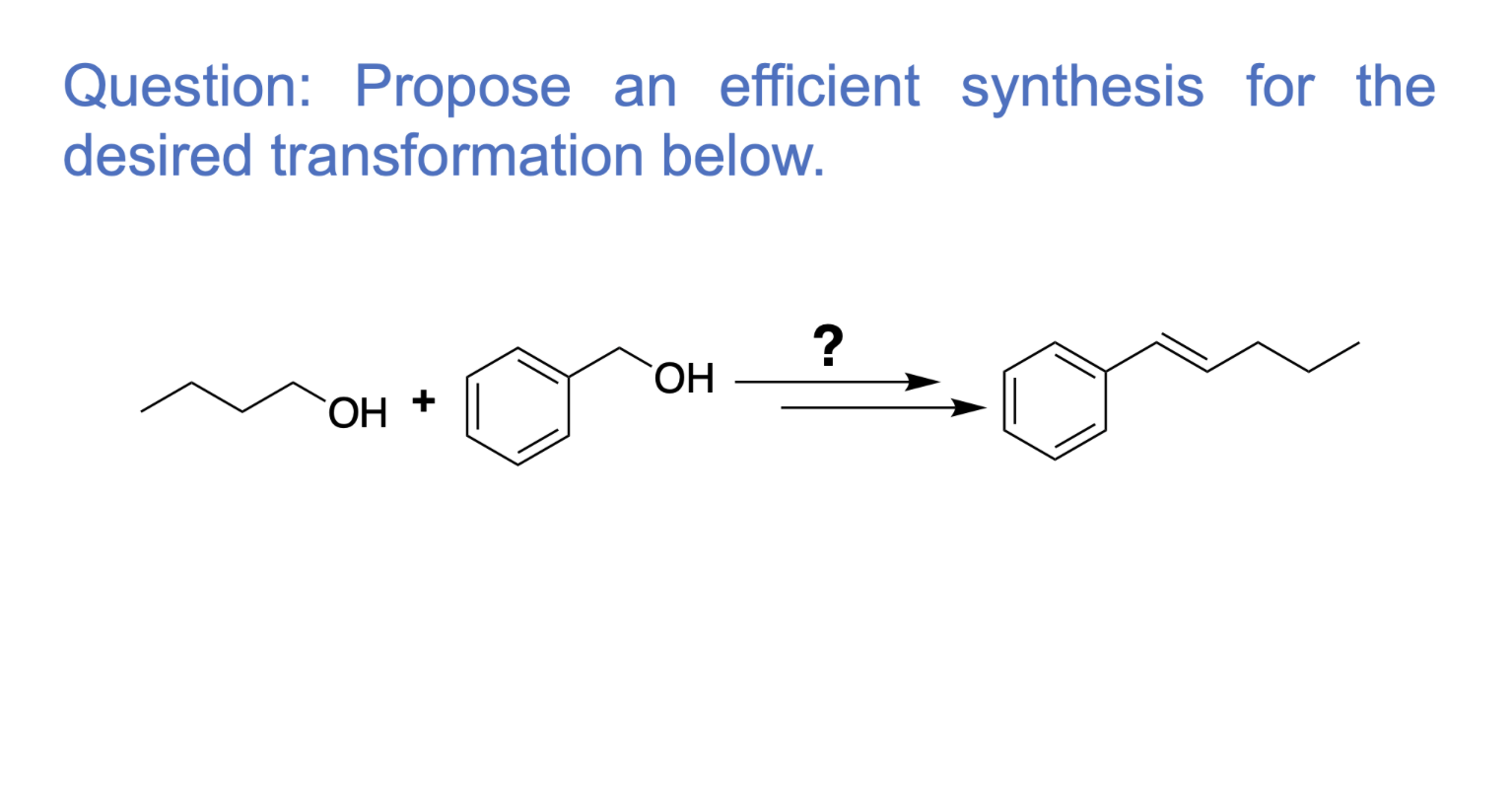 Solved Question: Propose an efficient synthesis for | Chegg.com