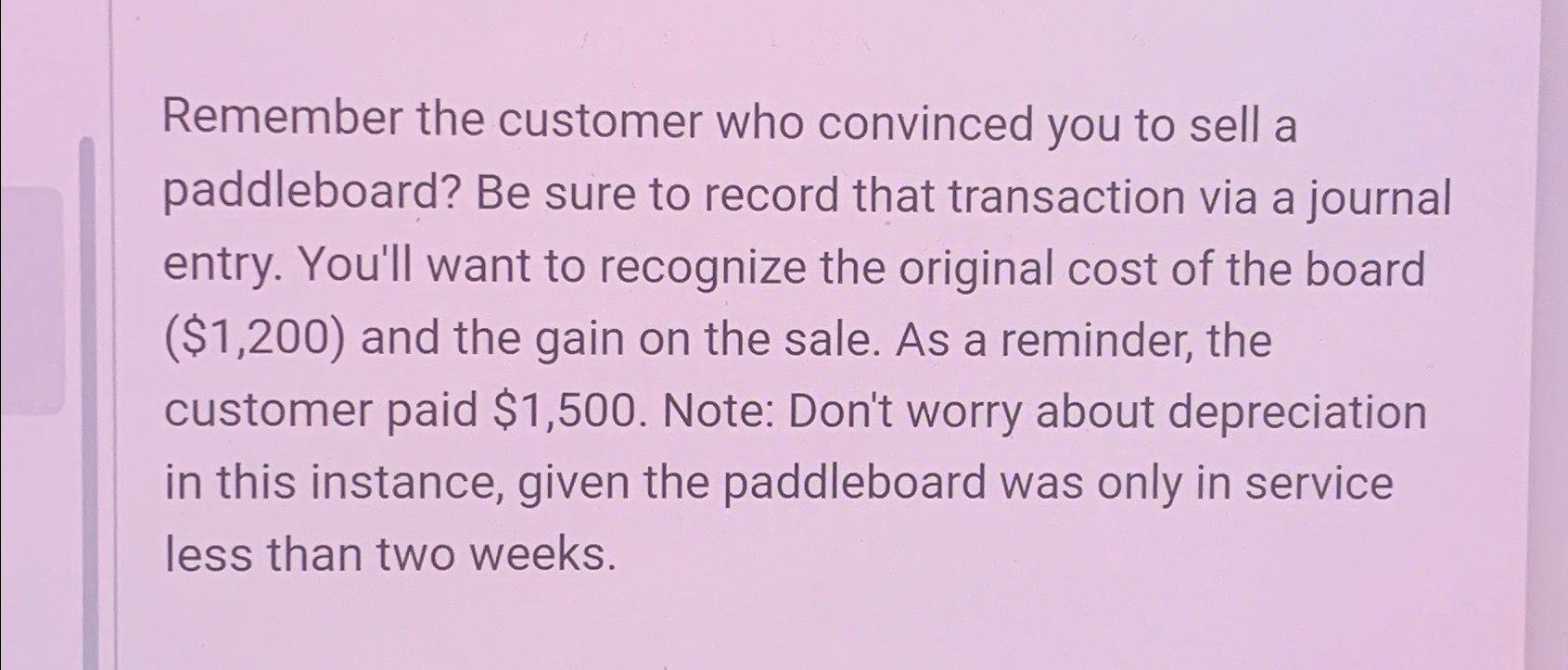 Solved Create a simple journal entry.Remember the customer | Chegg.com Solved Create a simple journal entry.Remember the customer | Chegg.com