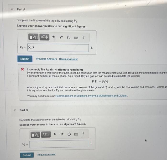Solved A. Complete the first row of the table by calculating | Chegg.com