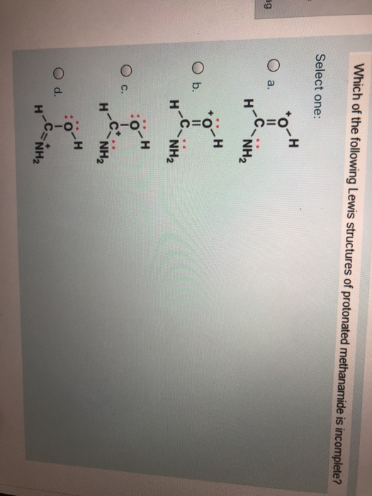 Solved Which of the following Lewis structures of protonated | Chegg.com