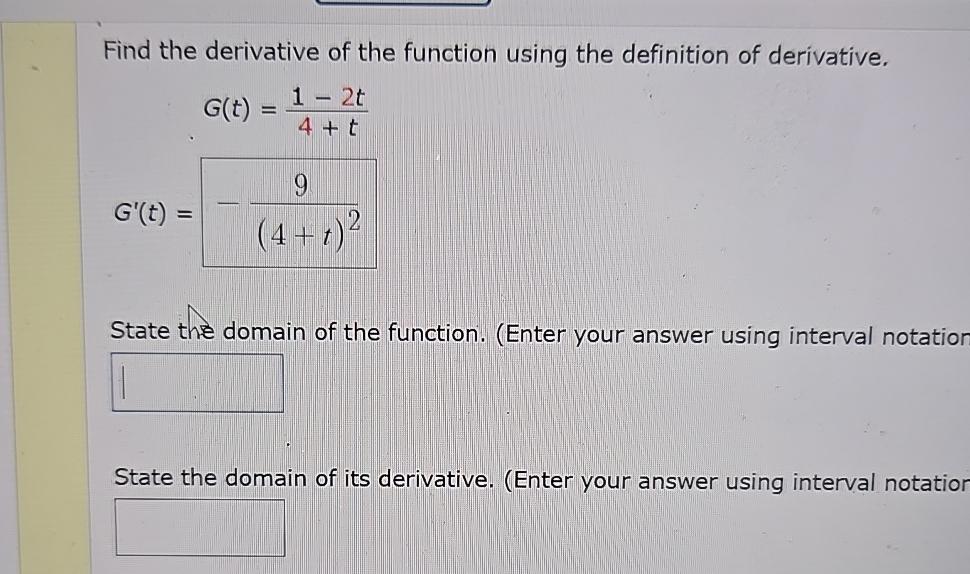 Solved Find the derivative of the function using the | Chegg.com