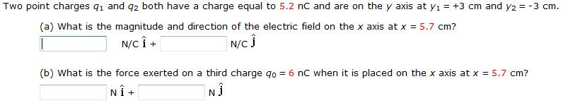 Solved Two point charges q1 and q2 both have a charge equal | Chegg.com