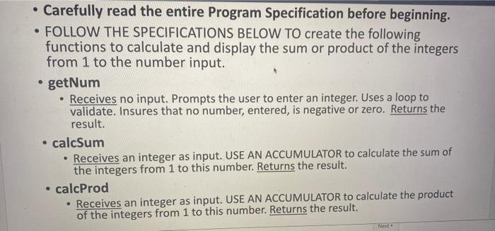 Solved - Carefully read the entire Program Specification | Chegg.com