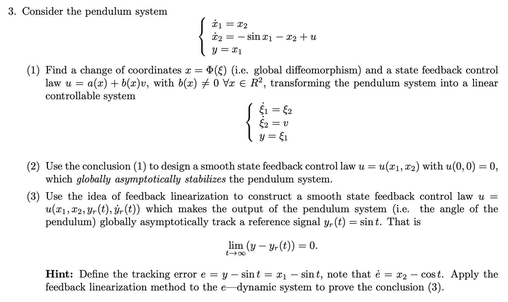 Solved Consider the pendulum | Chegg.com