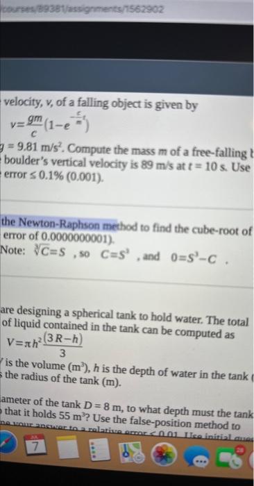 Solved Use the Newton-Raphson method to find the cube-root | Chegg.com
