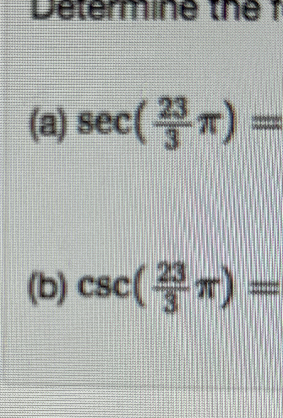 Solved Determine the following. Leave as exact | Chegg.com