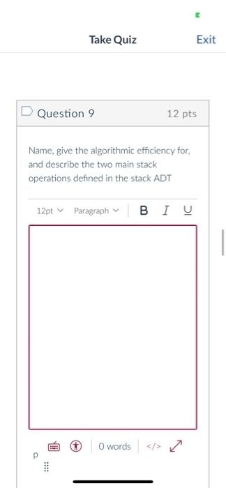 Solved Name. give the algorithmic efficiency for. and | Chegg.com