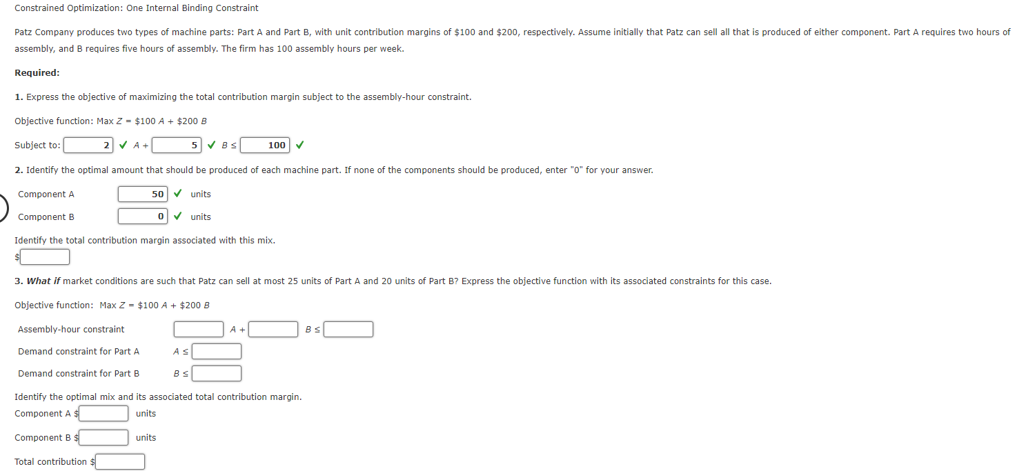 Solved Constrained Optimization: One Internal Binding | Chegg.com