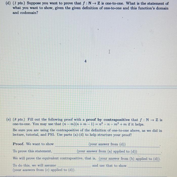 Solved Recall the following definitions from lecture about a | Chegg.com