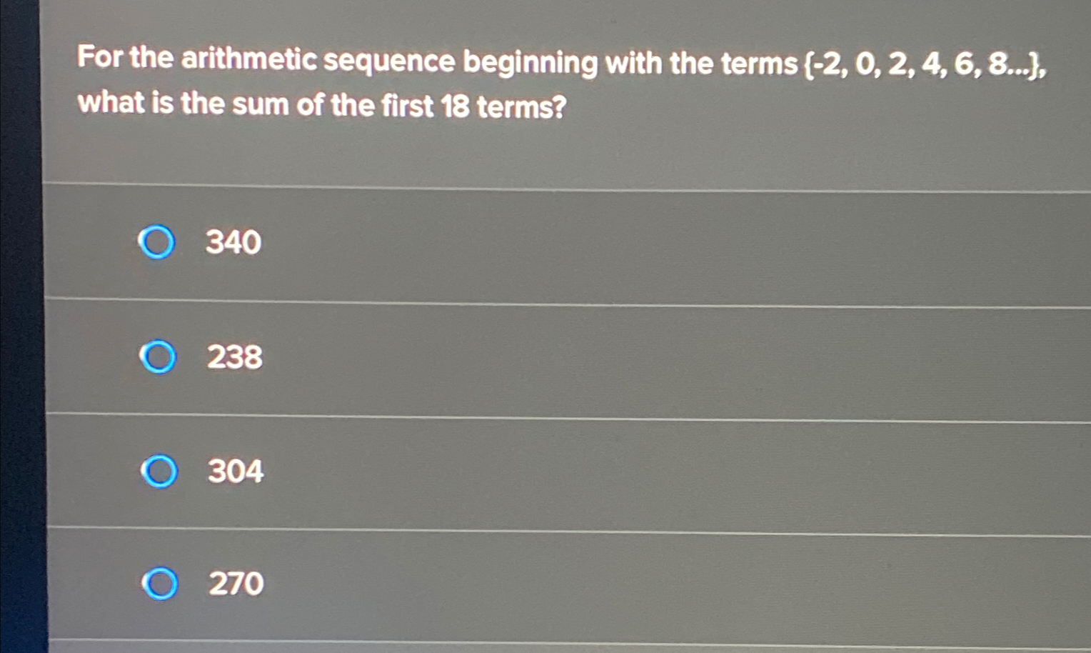 For the arithmetic sequence beginning with the terms | Chegg.com