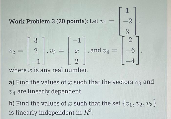 Solved 1 = --0--0- V3 = == 1 Work Problem 3 (20 points): Let | Chegg.com Solved 1 = --0--0- V3 = == 1 Work Problem 3 (20 points): Let | Chegg.com