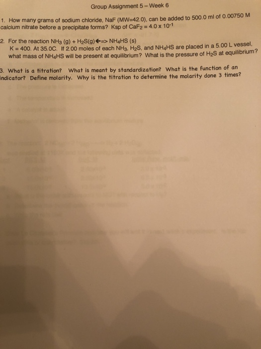 Solved Group Assignment 5-Week 6 1. How many grams of sodium | Chegg.com