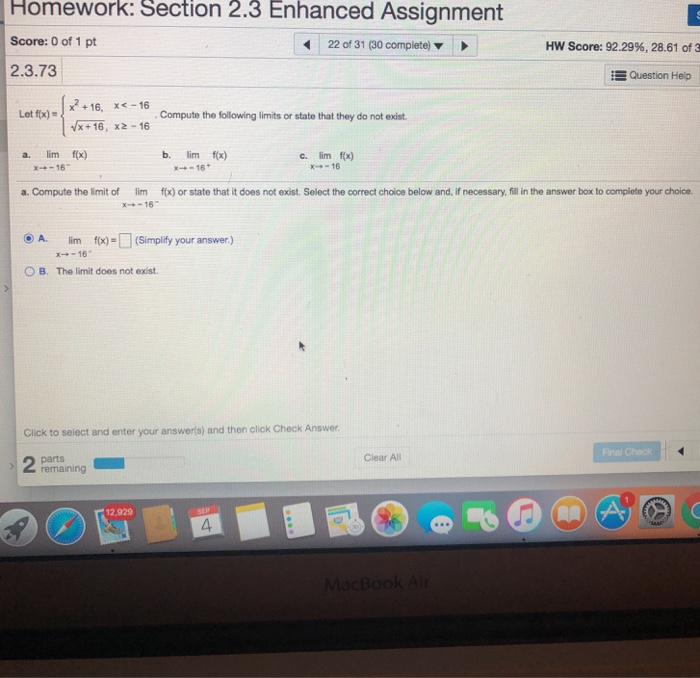 Solved Homework Section 2 3 Enhanced Assignment Score 0 Of