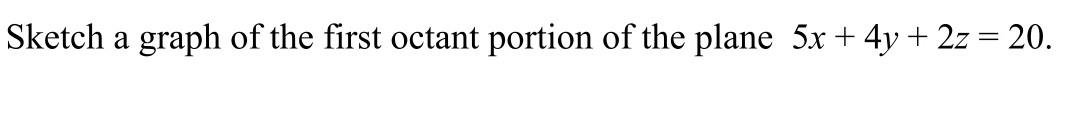 Solved Sketch a graph of the first octant portion of the | Chegg.com