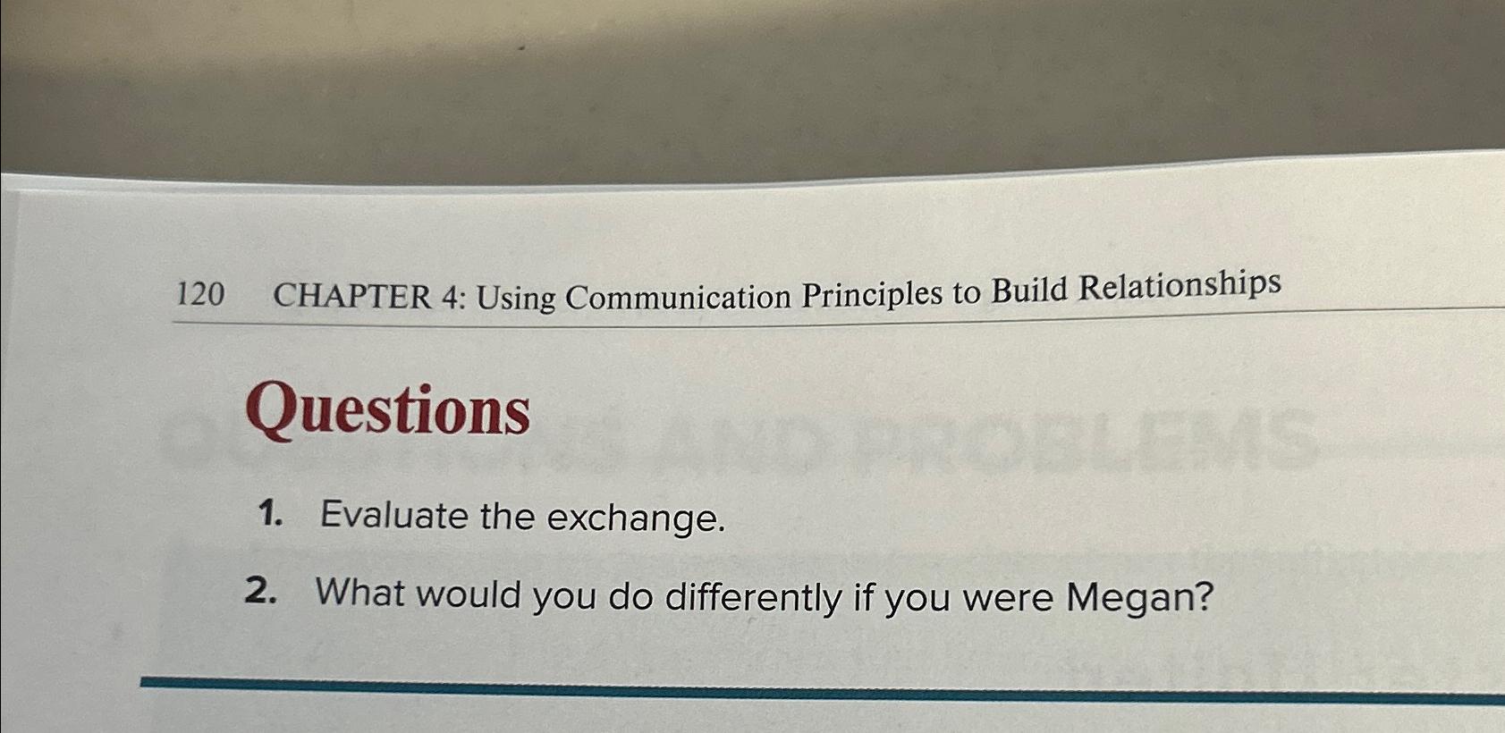 Solved 120 ﻿CHAPTER 4: Using Communication Principles to | Chegg.com
