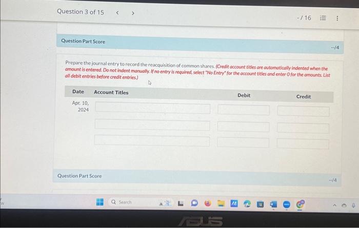 Solved Current Attempt in Progress The ledger of Crane | Chegg.com