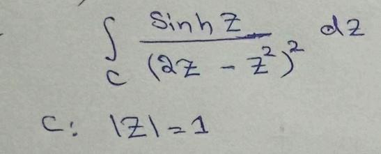 Solved Sinha dz (az - 72)3 d C. IZ1=1 | Chegg.com