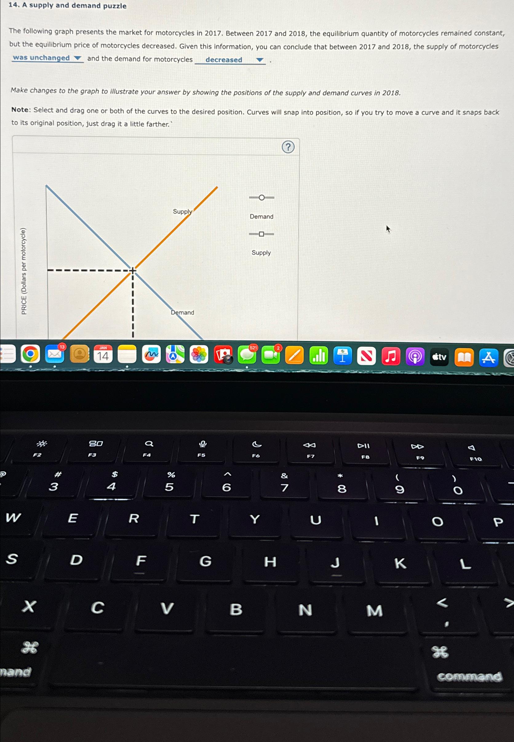 Solved A supply and demand puzzleThe following graph | Chegg.com