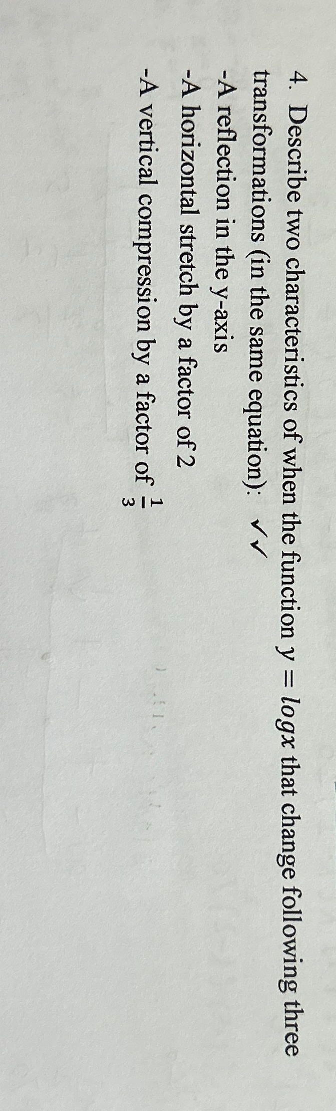 Solved Describe two characteristics of when the function | Chegg.com