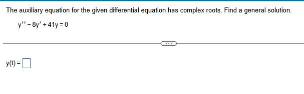 Solved The auxiliary equation for the given differential | Chegg.com
