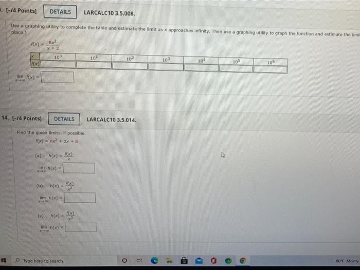 Solved [-14 Points) DETAILS LARCALC10 3.5.008. Use a | Chegg.com Solved [-14 Points) DETAILS LARCALC10 3.5.008. Use a | Chegg.com
