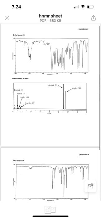 7:24 hnmr sheet PDF - 383 KB Orthe bersen lin wus | Chegg.com